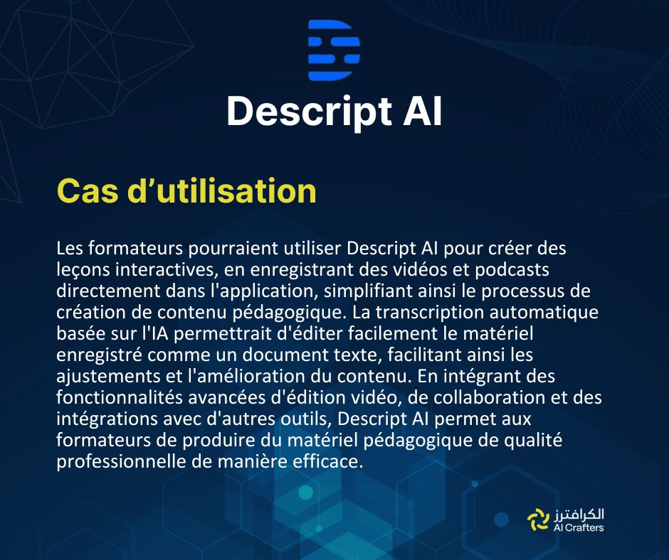 L'IA POUR LES FORMATEURS - AI Crafters